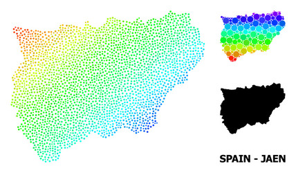 Linear map jaen spanish province with spectrum Vector Image