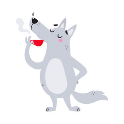 Cartoon wolf Royalty Free Vector Image - VectorStock
