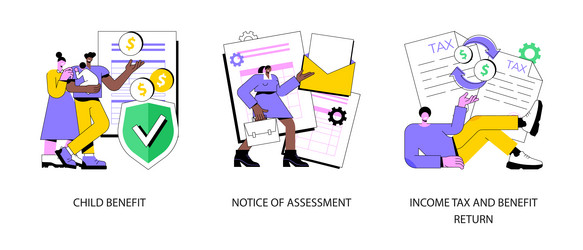 Family income abstract concept Royalty Free Vector Image