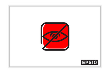 Visible and invisible icons hide Royalty Free Vector Image