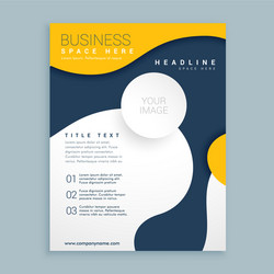 Business brochure leaflet cover page design Vector Image