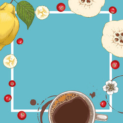 Blue menu template for cafe Royalty Free Vector Image