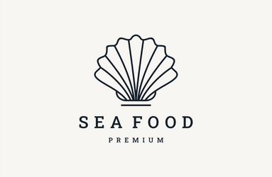 Abstract seashell simple logo Royalty Free Vector Image