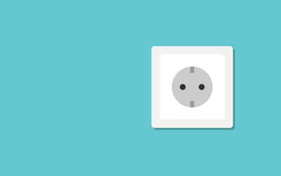 Smiling electric wall outlet Royalty Free Vector Image