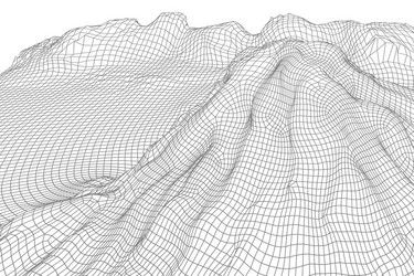Abstract wireframe landscape background 3d Vector Image