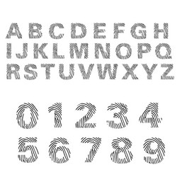 Fingerprint Letter Vector Images (over 1,800)