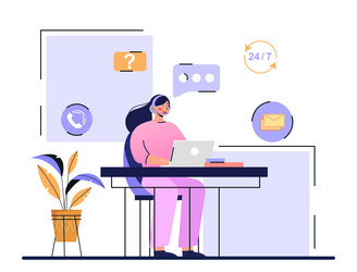 Contact us banner Royalty Free Vector Image - VectorStock