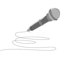 Hand drawn of a karaoke microphone Royalty Free Vector Image