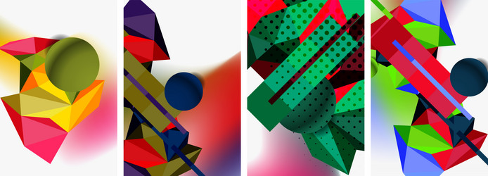 3d sphere and low poly triangle design Royalty Free Vector