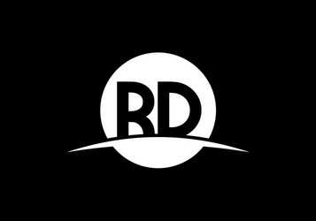 Initial monogram letter r d logo design template Vector Image