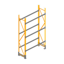 Isometric empty warehouse rack Royalty Free Vector Image