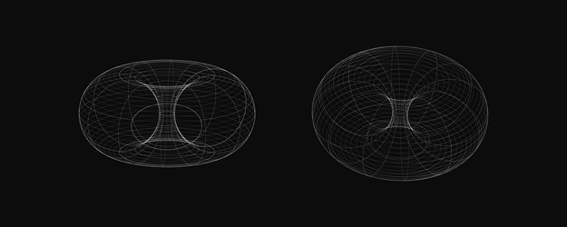 Abstract retro wireframe shapes set of 3d Vector Image