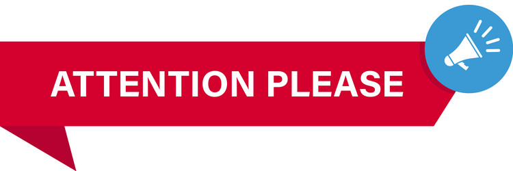Attention text frame Royalty Free Vector Image