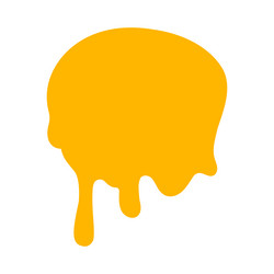 Dripping honey melting splash shape Royalty Free Vector