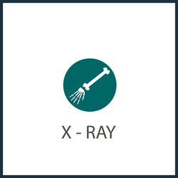 Rontgen x-ray icon broken ribs icon x-ray icon Vector Image