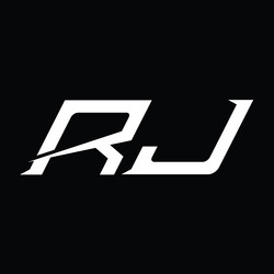 Rj logo letter monogram with triangle shape Vector Image