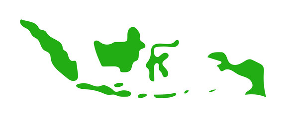 Indonesian map icon or islands Royalty Free Vector Image