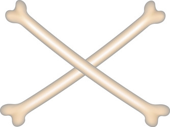 Cartoon of crossed bones Royalty Free Vector Image