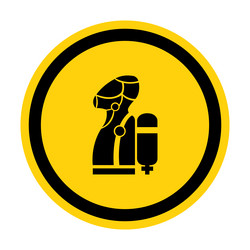 Wear scba self contained breathing apparatus Vector Image