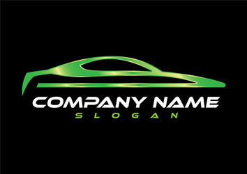 Car business logo black background Royalty Free Vector Image