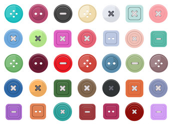Clothing buttons Royalty Free Vector Image - VectorStock