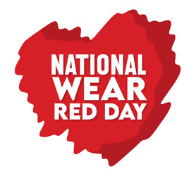 National wear red day Royalty Free Vector Image