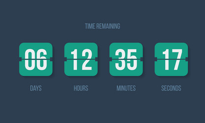 Countdown digital clock timer app concept Vector Image