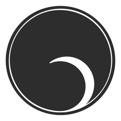 Icon with japanese symbol tomoe Royalty Free Vector Image