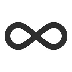 Blue infinite icon or unlimited icon Royalty Free Vector