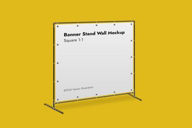 Wall mounted banner on marble background Vector Image