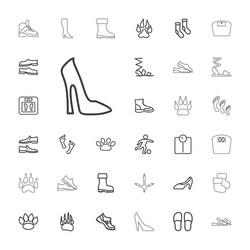 33 foot icons Royalty Free Vector Image - VectorStock