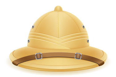 Pith helmet hat for safari Royalty Free Vector Image