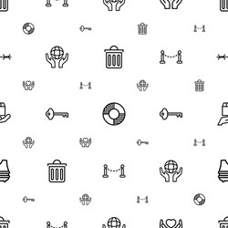 Protection icons pattern seamless white background