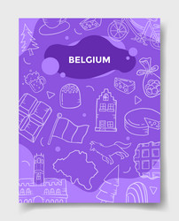 Belgium country nation doodle hand drawn set – Royalty-Free Vector ...