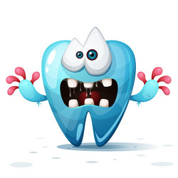 Funny cartoon teeth set Royalty Free Vector Image