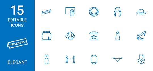 12 elegant icons Royalty Free Vector Image - VectorStock