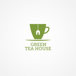 Jasmine tea logo with unique line art style Vector Image
