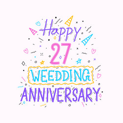 27th Anniversary Happy Vector Images (over 190)