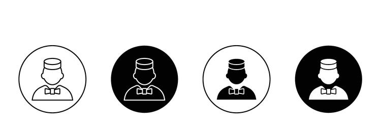 Porter icon set service hotel key symbol Vector Image