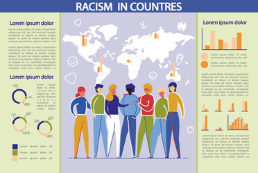 Racial equality anti discrimination infographic Vector Image