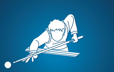 Snooker sport action cartoon graphic Royalty Free Vector