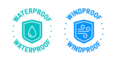 Waterproof icon water proof drop resistant logo Vector Image