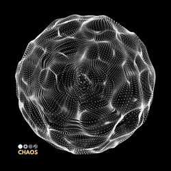Abstract grayscale mesh sphere Royalty Free Vector Image