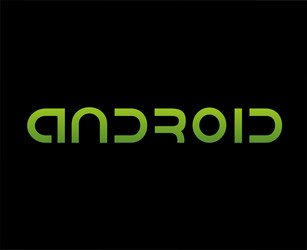 Android operating system icon symbol with name Vector Image