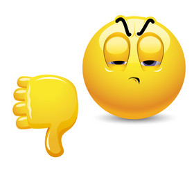 Smiley showing thumbs up Royalty Free Vector Image