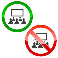 Audience permission signs Royalty Free Vector Image