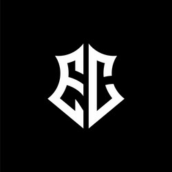 Ec monogram logo with sharped shape design Vector Image