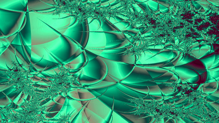 Green abstract line drawing floral decorative Vector Image