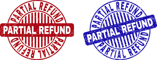 Partial refund rubber stamp Royalty Free Vector Image