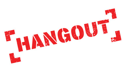 Hangout rubber stamp Royalty Free Vector Image